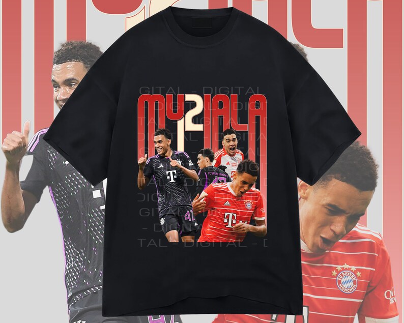 Jamal Musiala | Munich Design | Digital Design | Football T-shirt ...