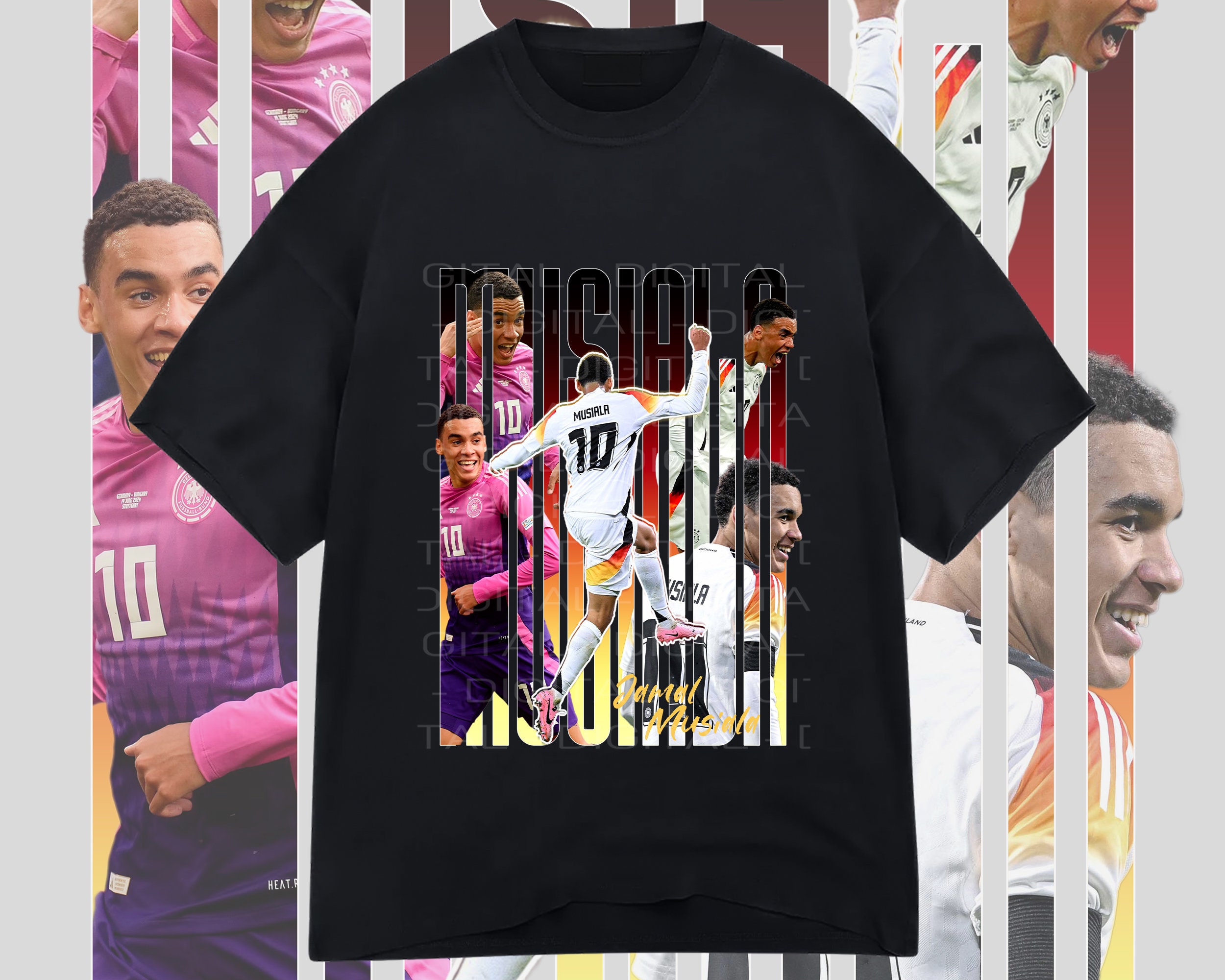 Jamal Musiala | Germany 2024 Design | Digital Design | Football T-shirt ...