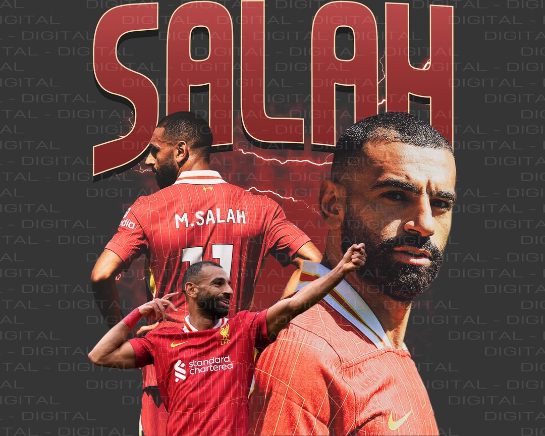 Mohamed Salah | Liverpool Design | Digital Design | Football T-shirt ...