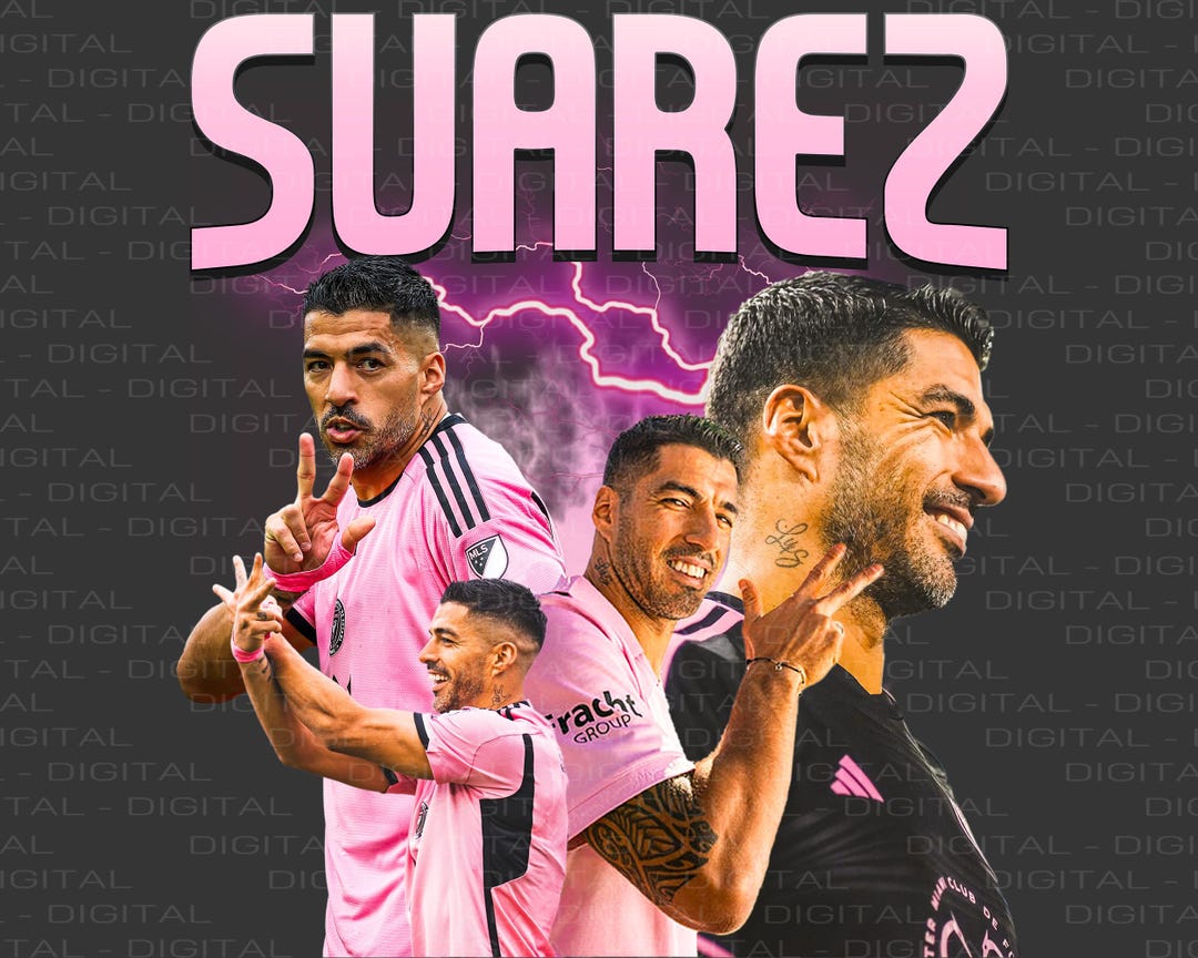 Luis Suarez | Miami Design | Digital Design | Football T-shirt Design ...