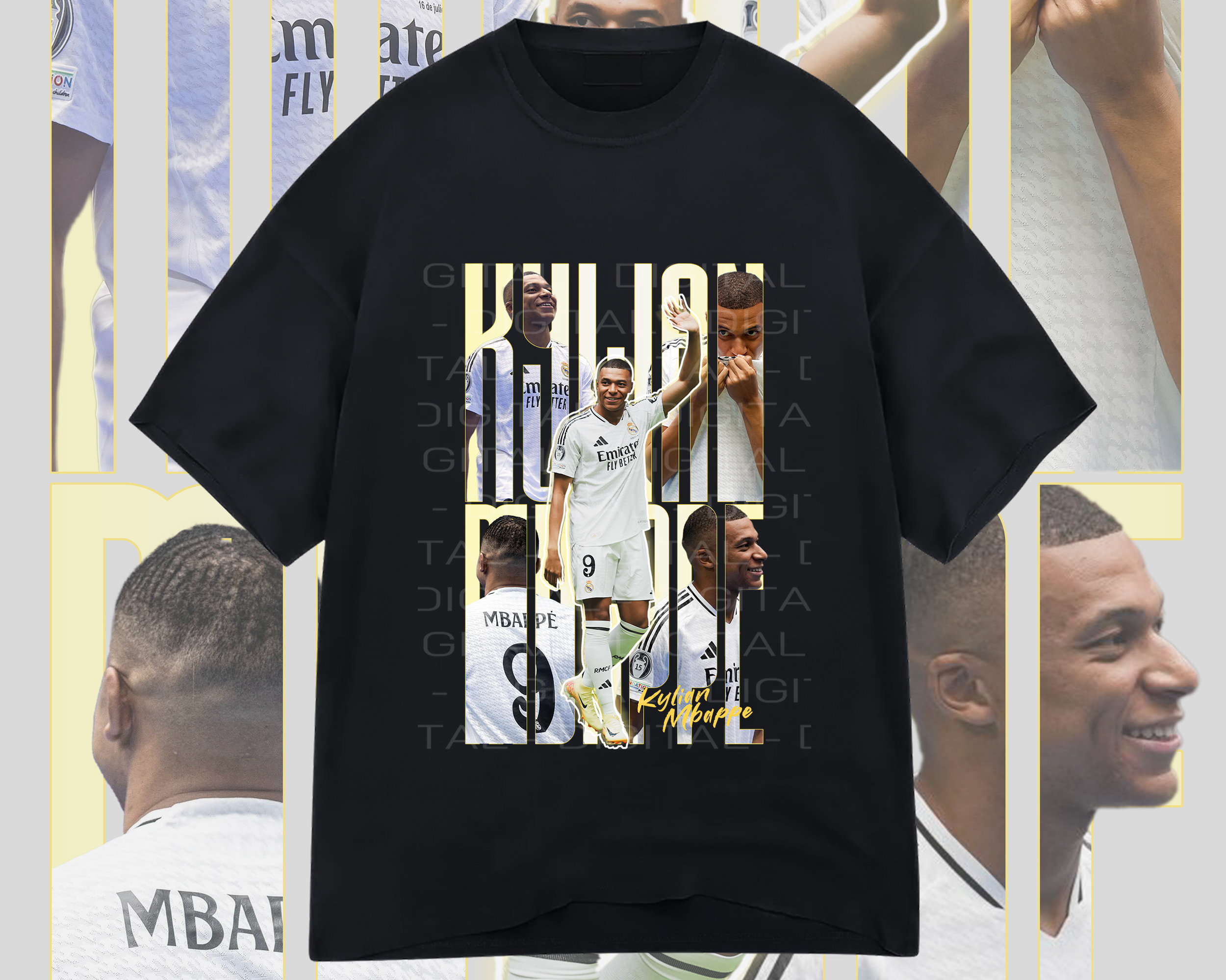 Kylian Mbappe | Madrid Design | Digital Design | Football T-shirt ...