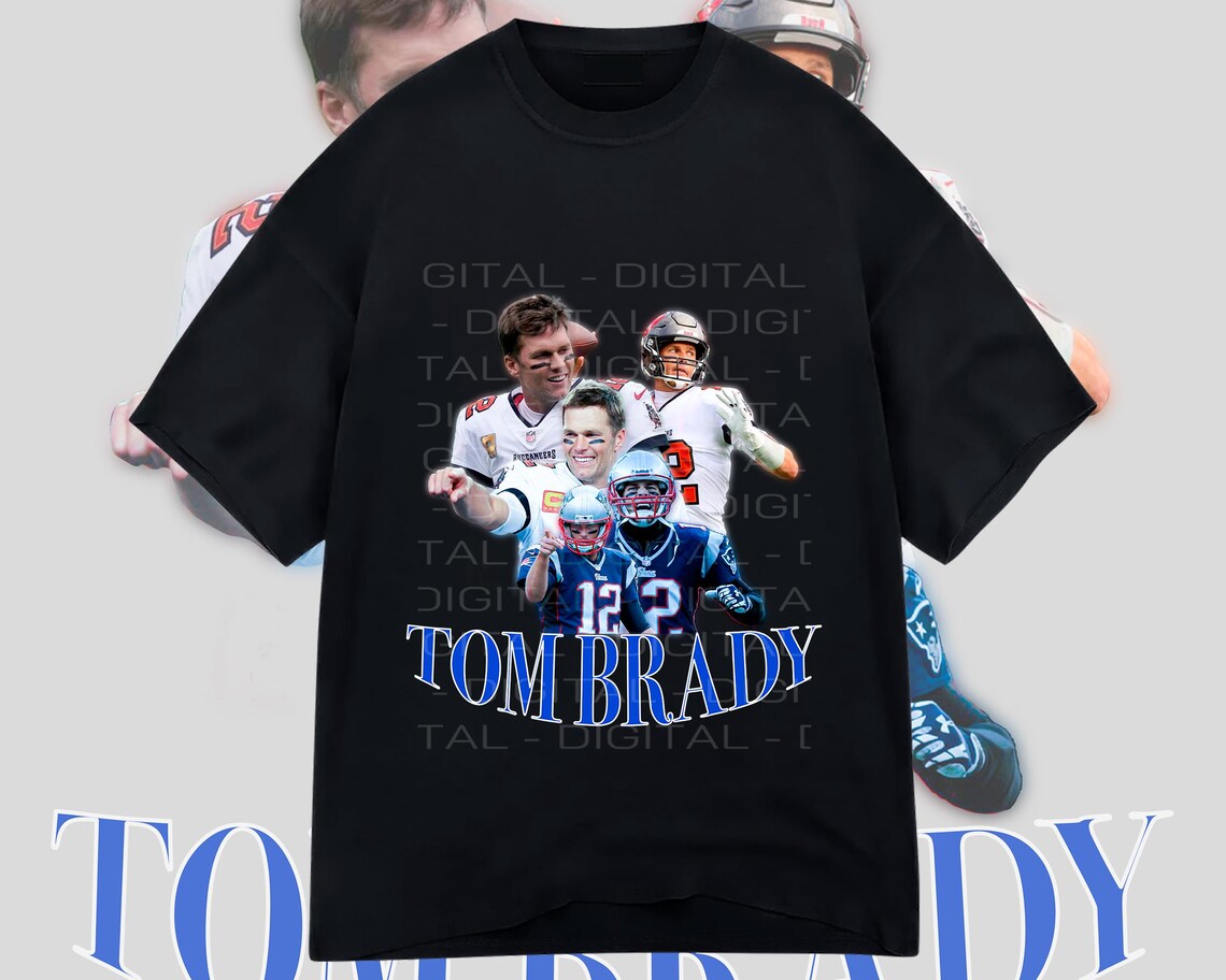Tom Brady | Mix Design | Digital Design | Football T-shirt Design ...