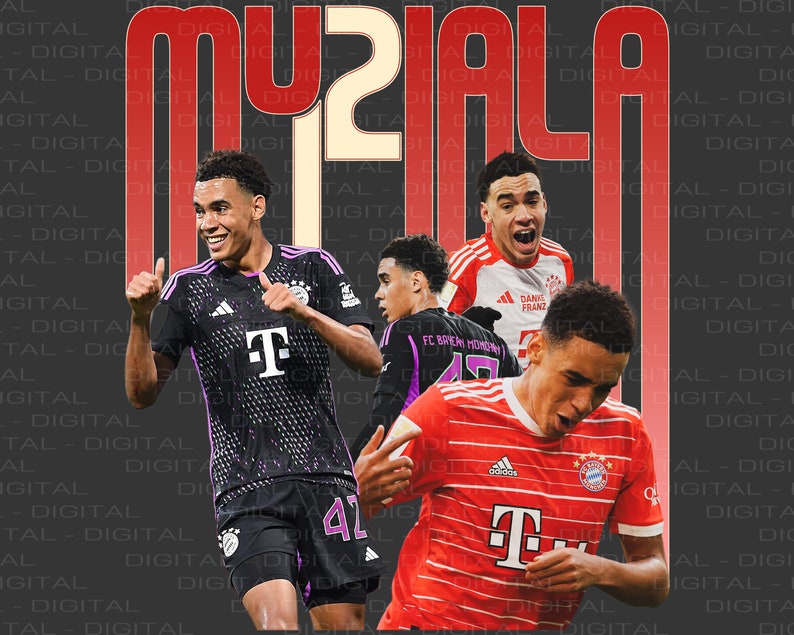 Jamal Musiala | Munich Design | Digital Design | Football T-shirt ...