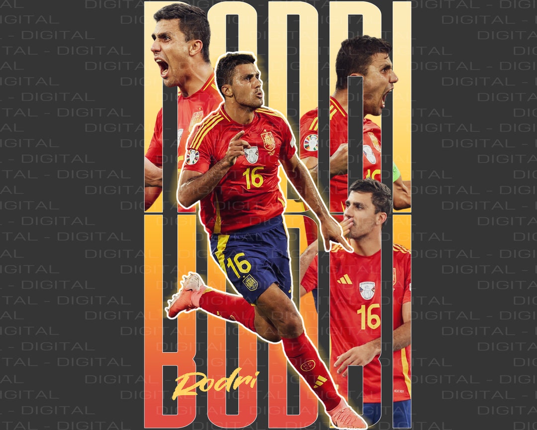 Rodri | Spain 2024 Design | Digital Design | Football T-shirt Design ...