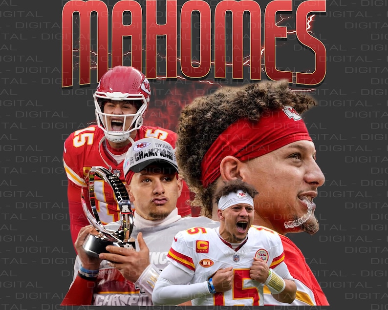 Patrick Mahomes | Kansas Design | Digital Design | Football T-shirt ...