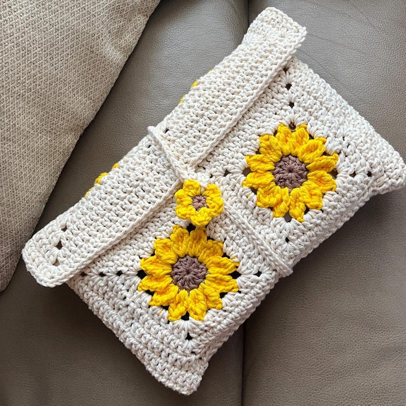 CROCHET PDF PATTERN (english), Crochet Book Sleeve, Crochet Book Cover ...