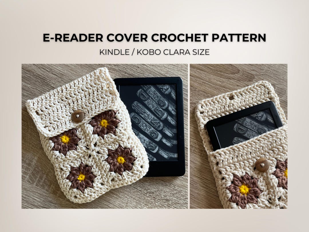 CROCHET PDF PATTERN english, E-reader Cover, E-reader Sleeve, E-reader Case, Tutorial, Digital ...