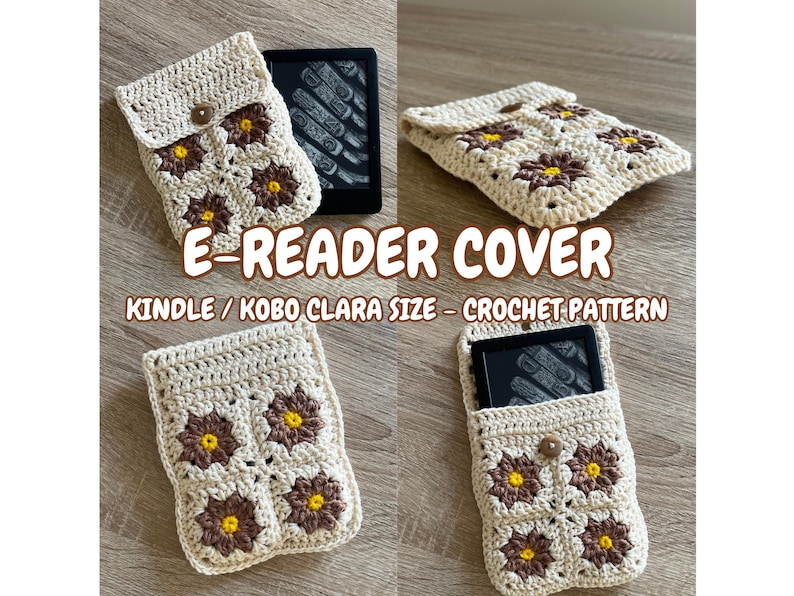 CROCHET PDF PATTERN (english), E-reader Cover, E-reader Sleeve, E-reader Case, Tutorial, Digital ...