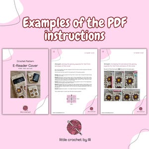 CROCHET PDF PATTERN (english), E-reader Cover, E-reader Sleeve, E-reader Case, Tutorial, Digital ...