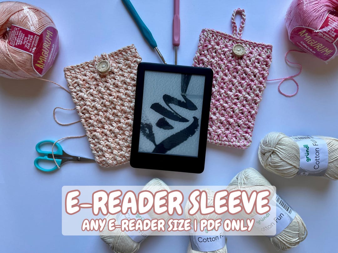 CROCHET PDF PATTERN (english), Crochet E-reader Sleeve, E-reader Cover, Kindle Sleeve, Kobo ...