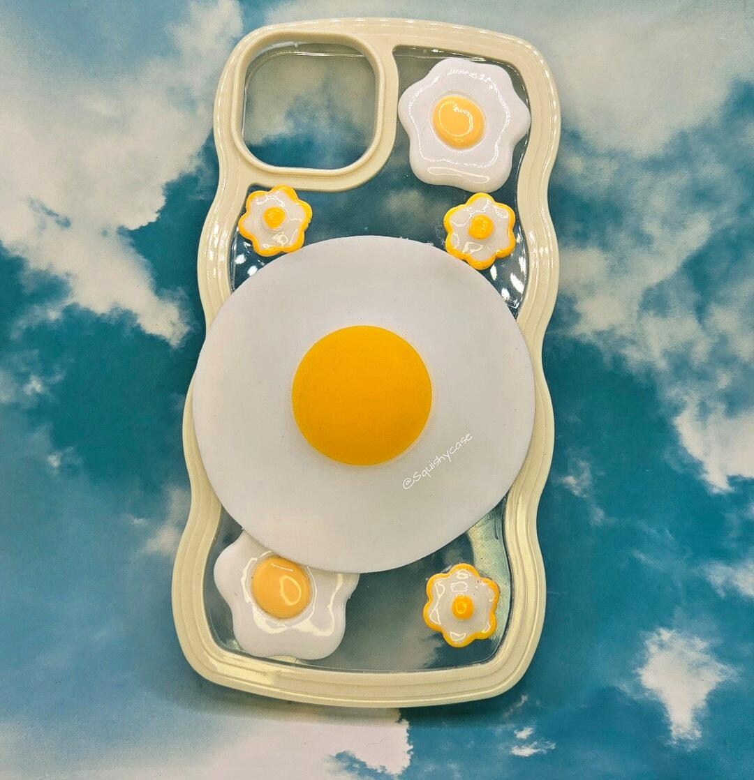 Handmade Squishy Fried Egg Kirky Daisy Flower Phone Case for iPhone 15 ...