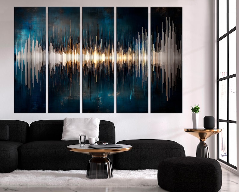 Abstract Soundwave Canvas Wall Art | Modern Music-inspired Print - Etsy