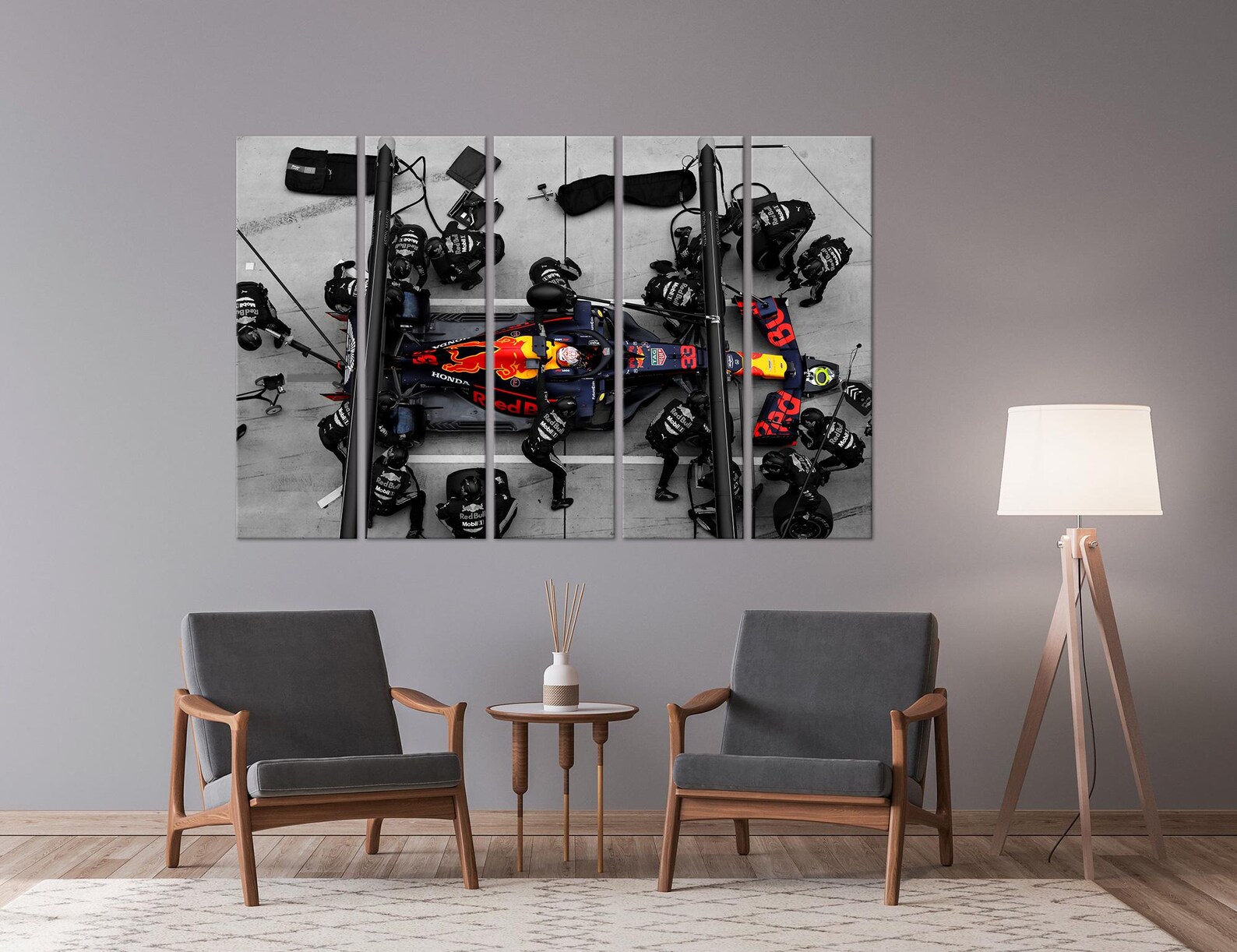 Formula 1 Canvas Wall Art | F1 Racing Pit Stop Print | Man Cave ...