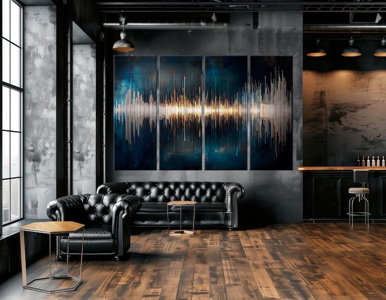 Abstract Soundwave Canvas Wall Art | Modern Music-inspired Print - Etsy