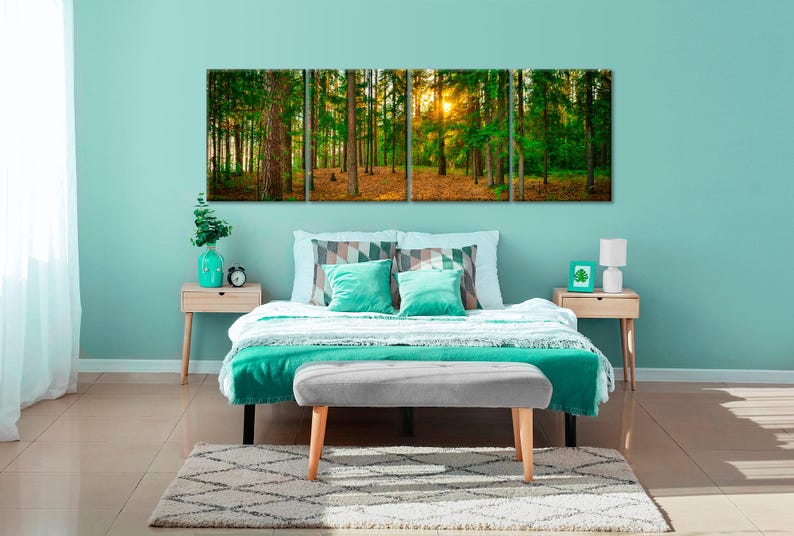 Panoramic Forest Landscape Canvas Wall Art | Summer Nature Print - Etsy