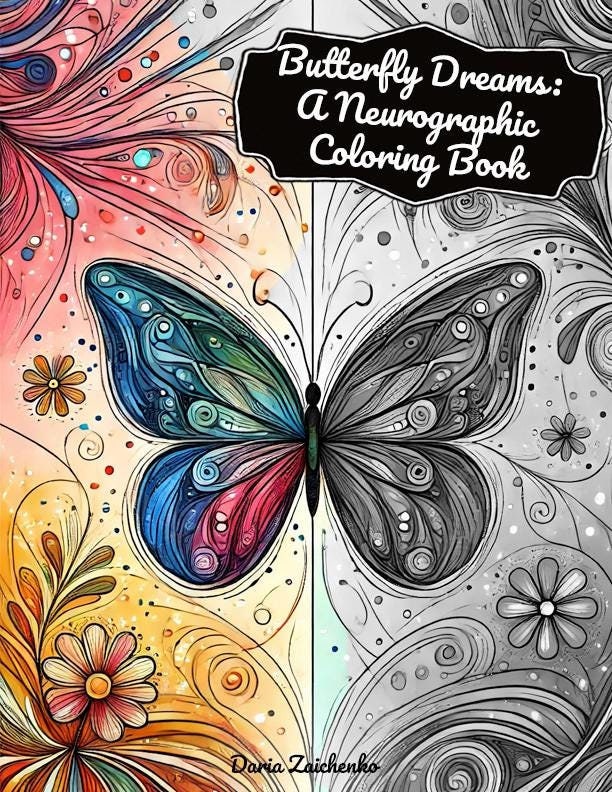 Butterfly Dreams: A Neurographic Coloring Book - Etsy