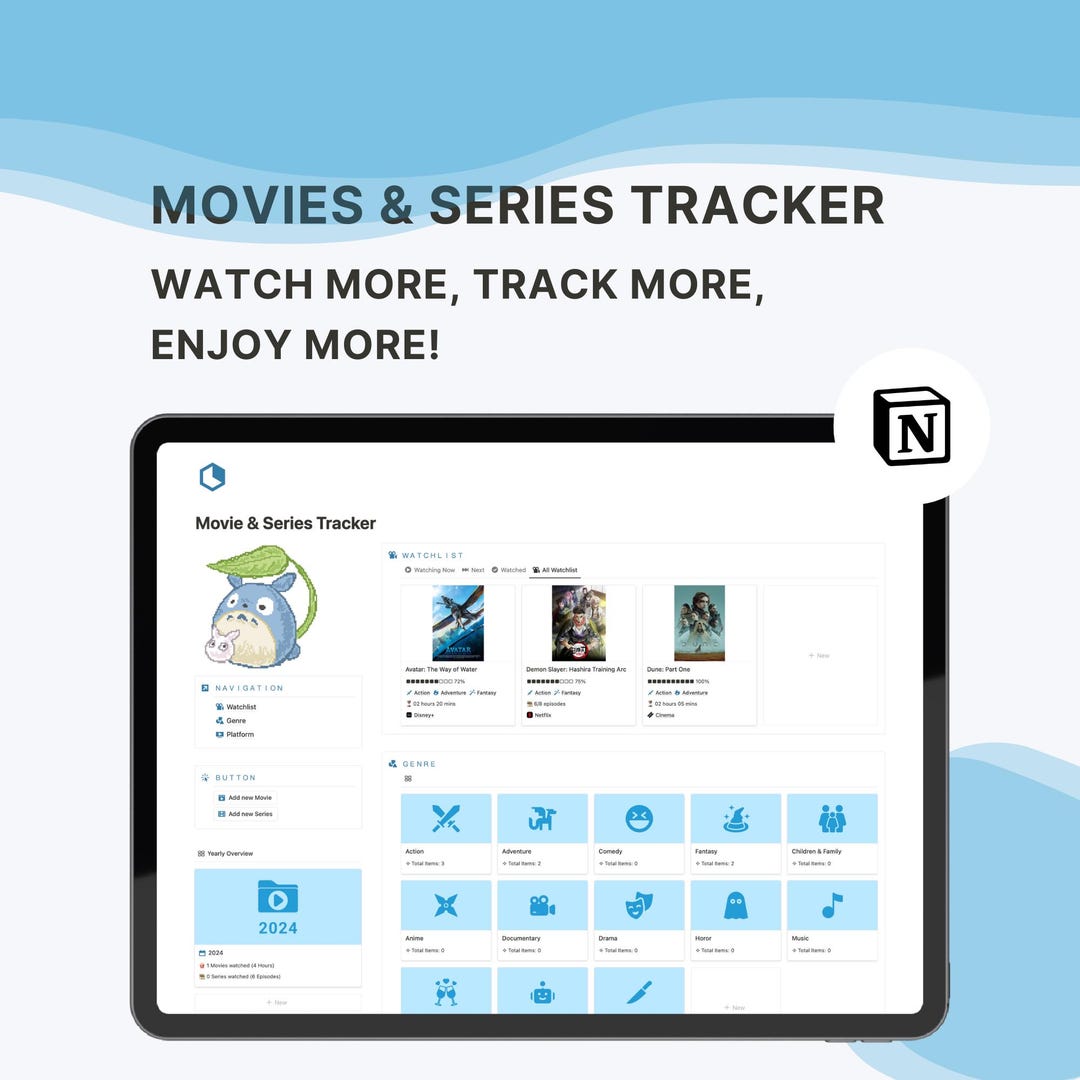 Notion Movies & Series Tracker | TV Show and Movie Watchlist ...