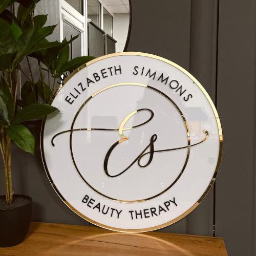 Salon Sign Backlit | Round Circular Signs - Etsy