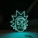 Rick and Morty Neon Sign Wall Art - Rick's Head - Etsy
