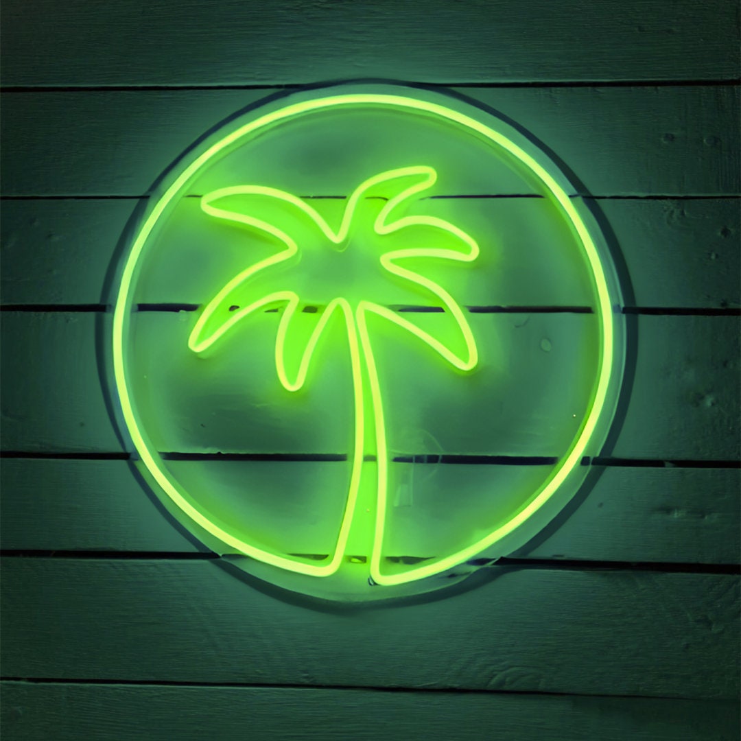 Palm Tree Neon Sign - Etsy