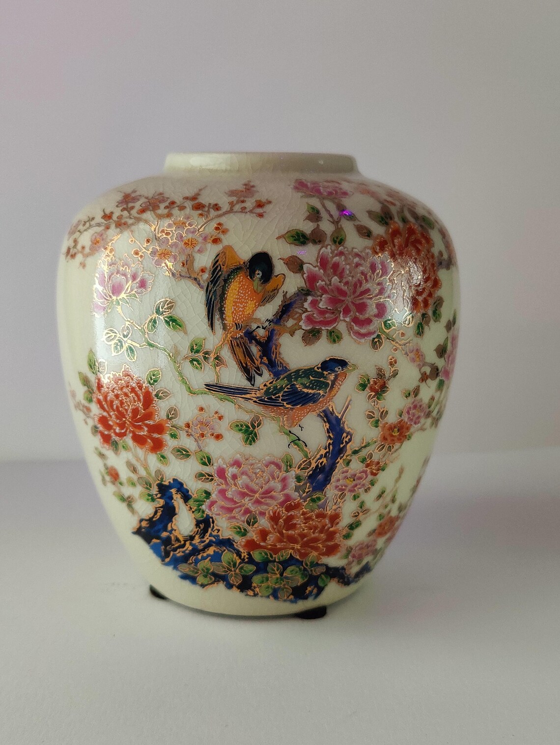 Vintage Japanese TOYO Bird Ginger Jar - Etsy