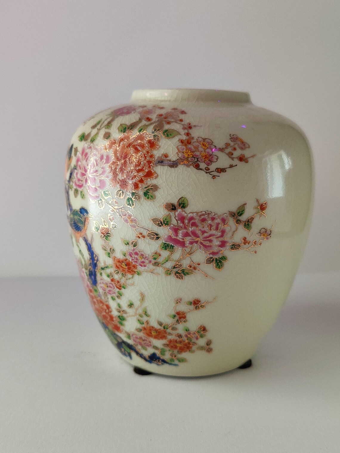 Vintage Japanese TOYO Bird Ginger Jar - Etsy