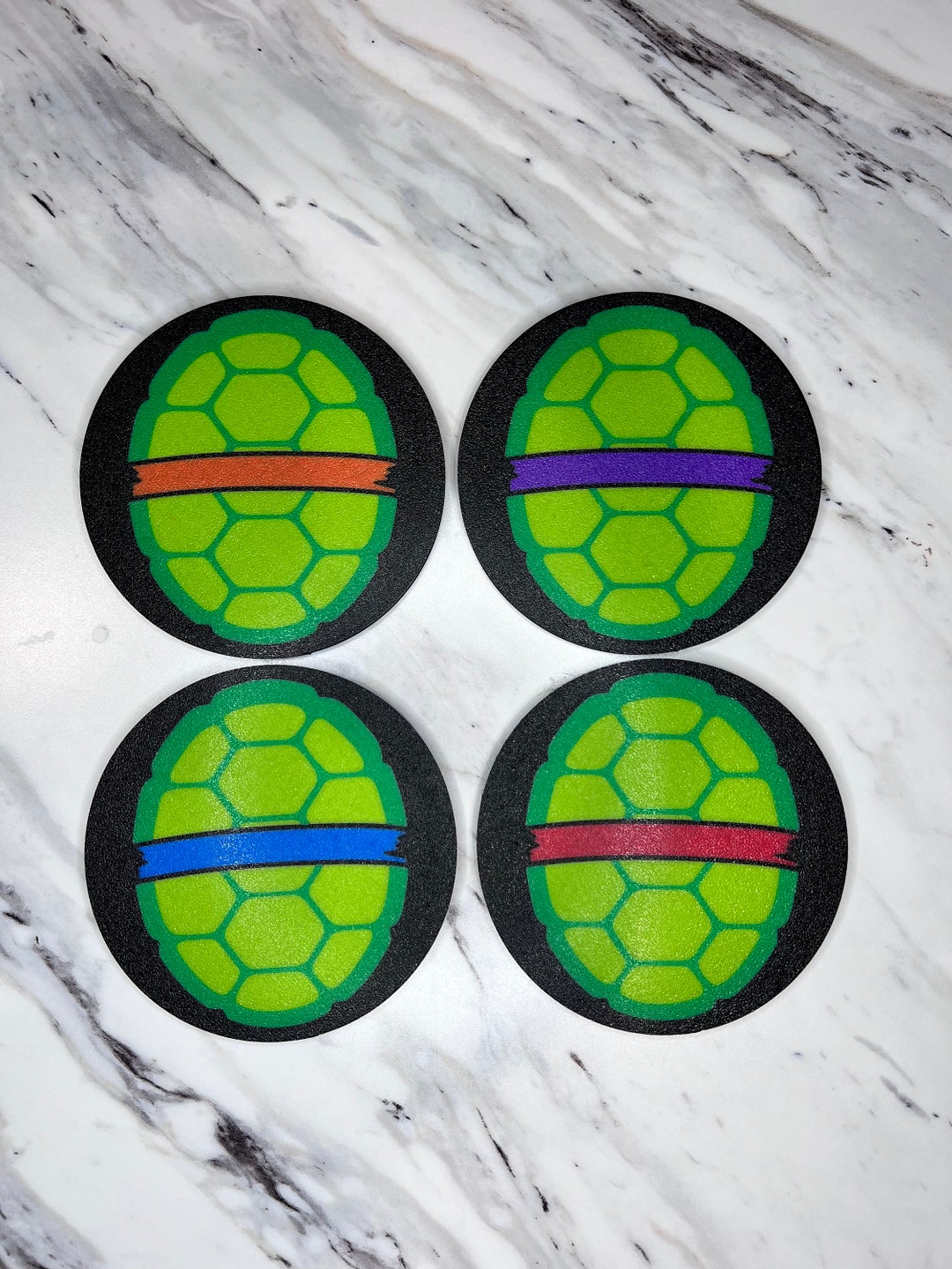 Ninja Turtles Coasters (set of 4) - Etsy