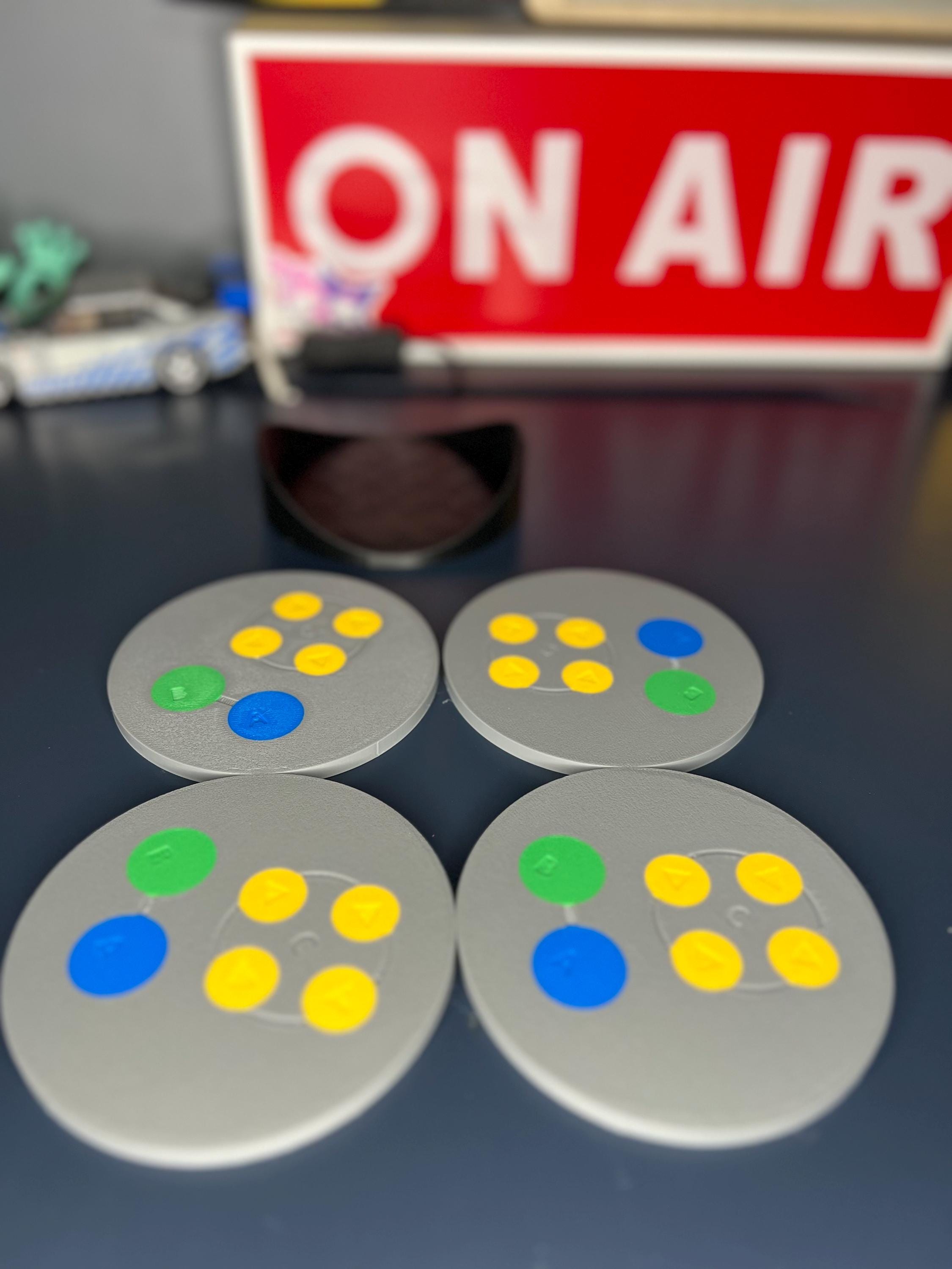 Retro Game Coaster(set of 4 W/holder) - Etsy