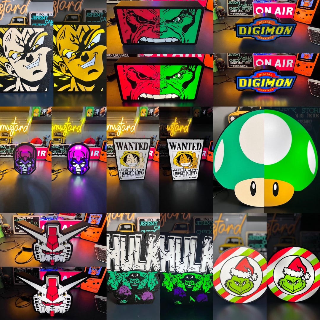 3D Printed LED Light Boxes - Etsy