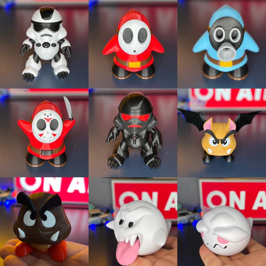3D Printed Mario Characters - Etsy