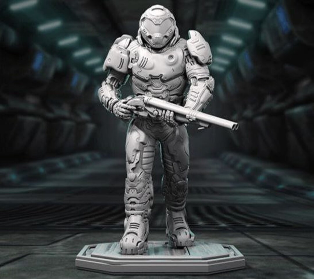 STL File of Doom Slayer Statue, STL File of 3D Digital Printing for 3D ...