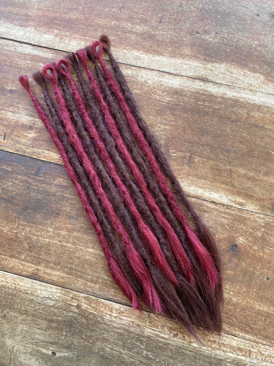 Single Ended SE Crochet Dreadlock Set 'brown and Plum' Dreads - Etsy