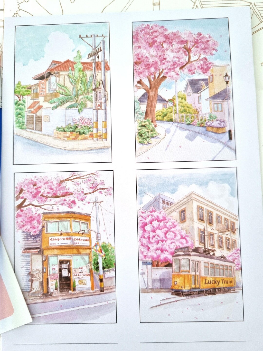 Watercolour Kit of Scenery Ready to Paint or Colour In. Pack Consisting ...