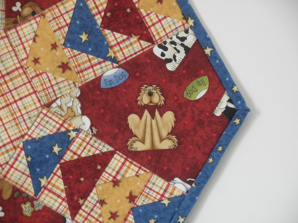 Quilted Flying Geese Table Topper (UNTT26) Puppy Dogs - Etsy