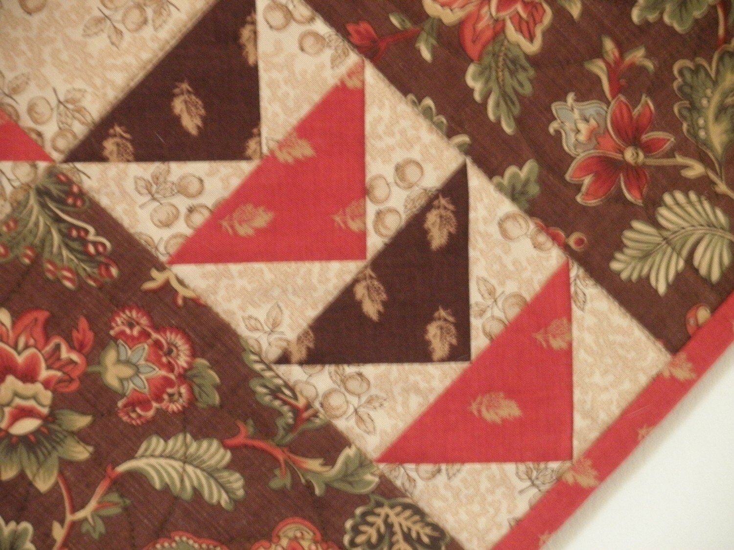 Quilted Flying Geese Table Topper EDTT29 Floral - Etsy