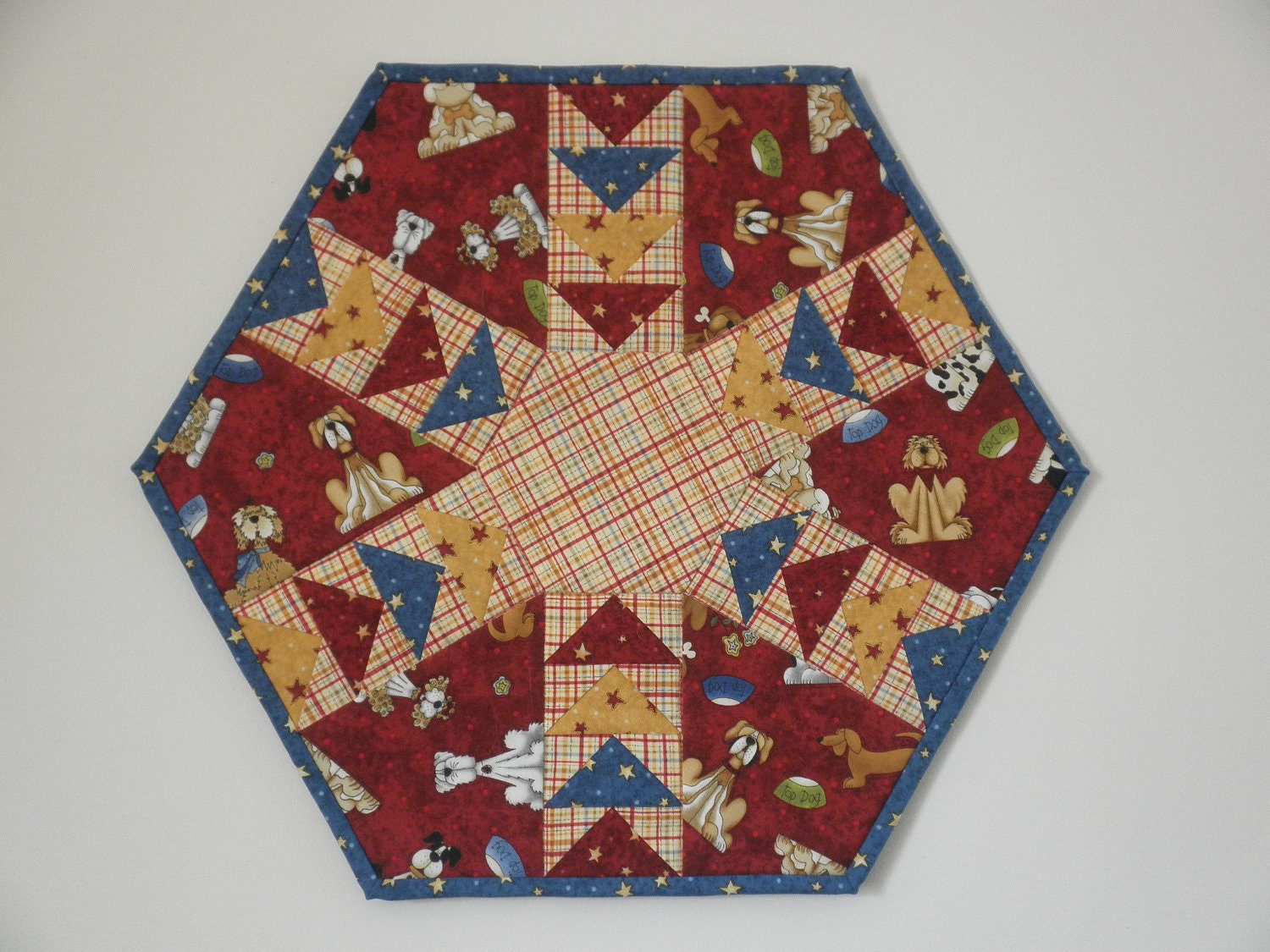 Quilted Flying Geese Table Topper (UNTT26) Puppy Dogs - Etsy