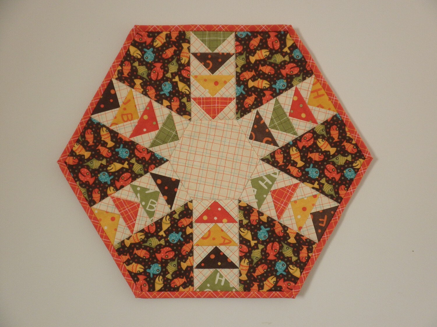 Quilted Flying Geese Table Topper (UNTT24) Lollipop Fish - Etsy