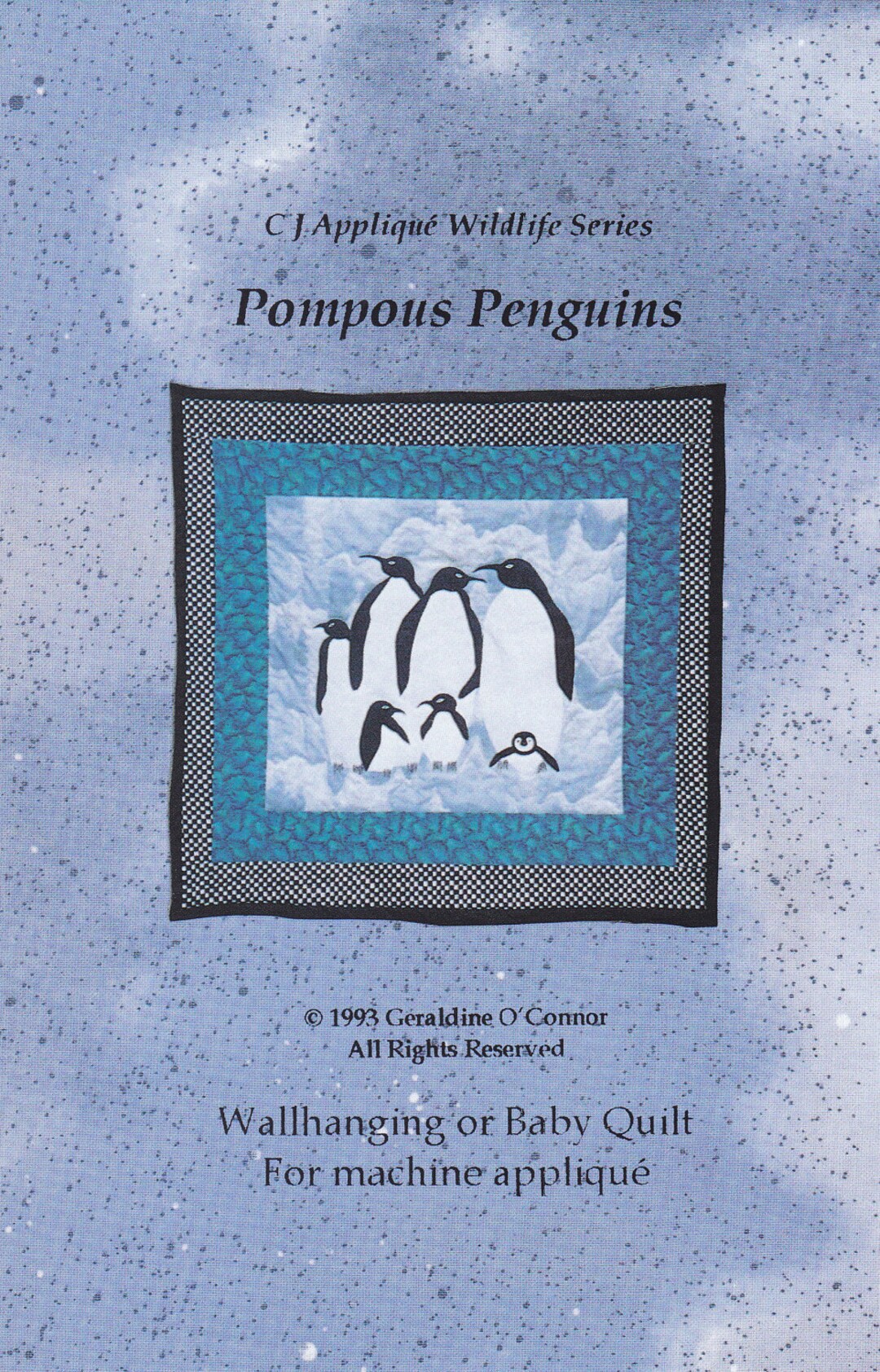 Pompous Penguins Quilt Pattern by CJ Applique D-038 - Etsy