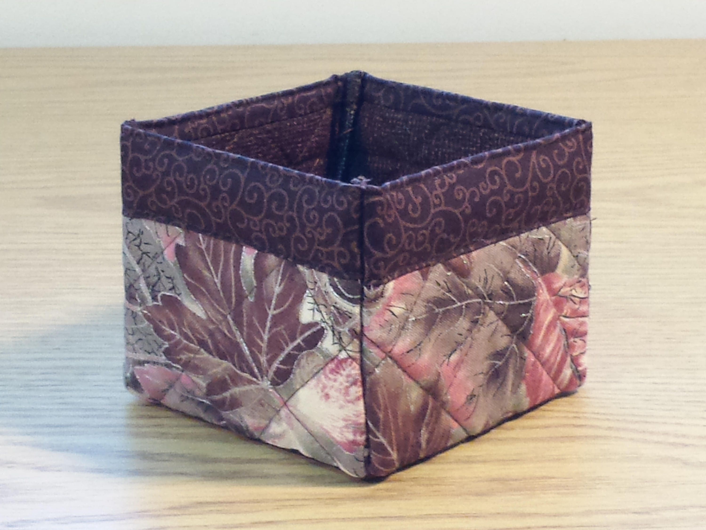 Quilted Fabric Box TGBX02 Leaves - Etsy