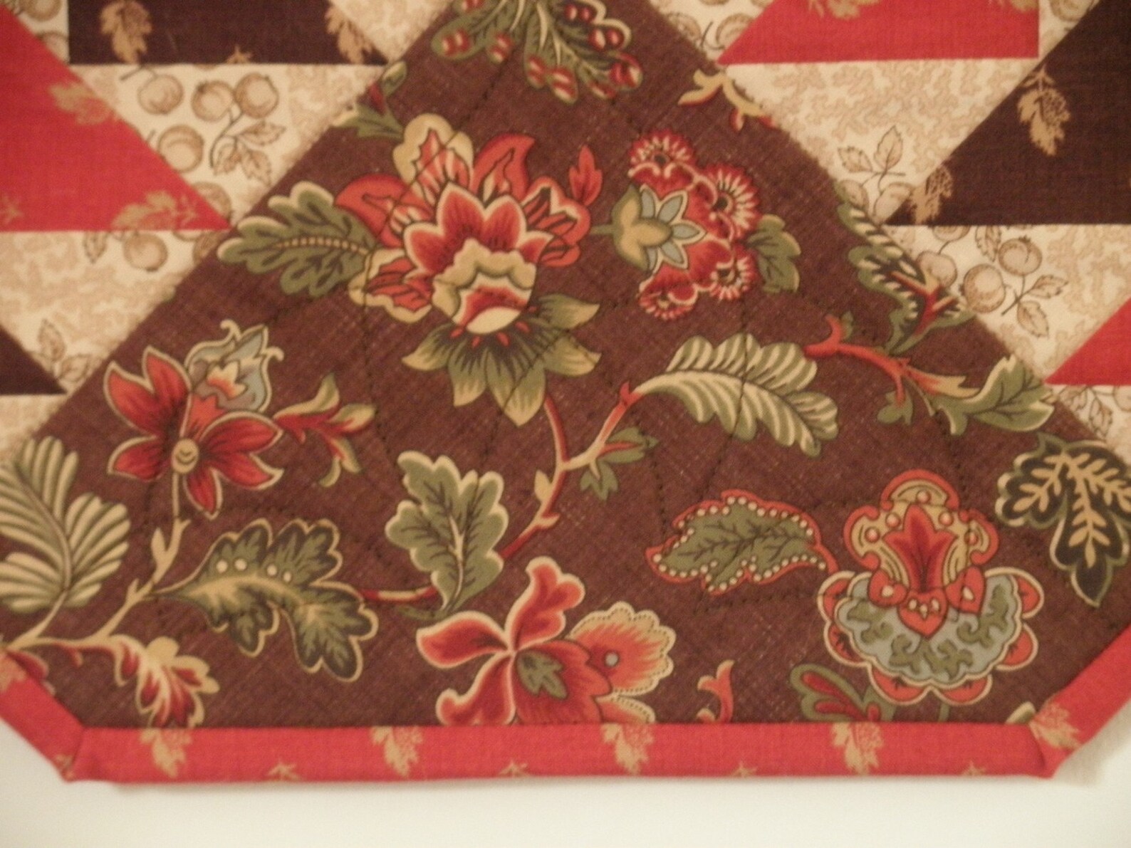 Quilted Flying Geese Table Topper EDTT29 Floral - Etsy