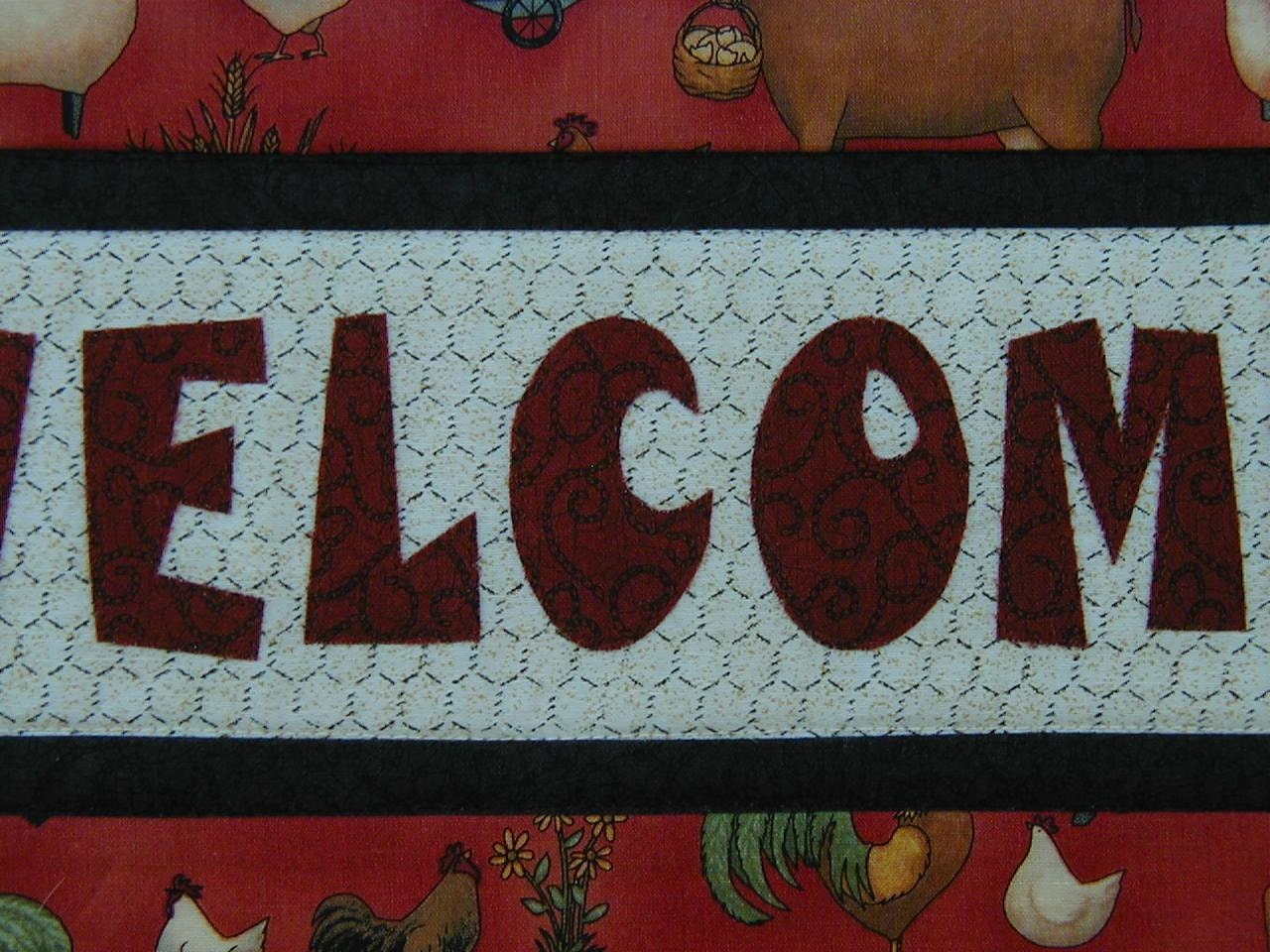 Quilted Welcome Wall Hanging UNWL01 Farm | Etsy