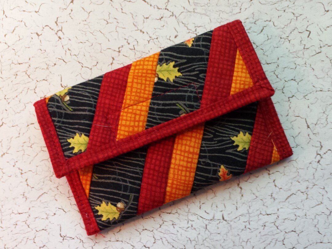 Quilted Coin Purse (CP174) Autumn Leaves - Etsy