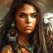 Native American Woman With Eagle Poster - Etsy