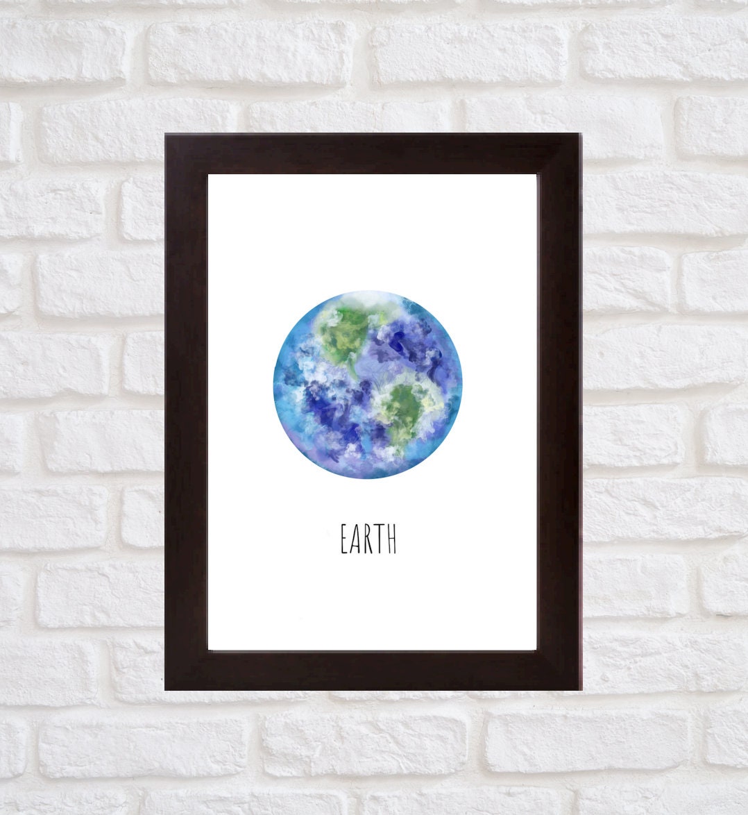 Solar System Prints, Planets Posters, A4, Set, Boys Space Bedroom ...