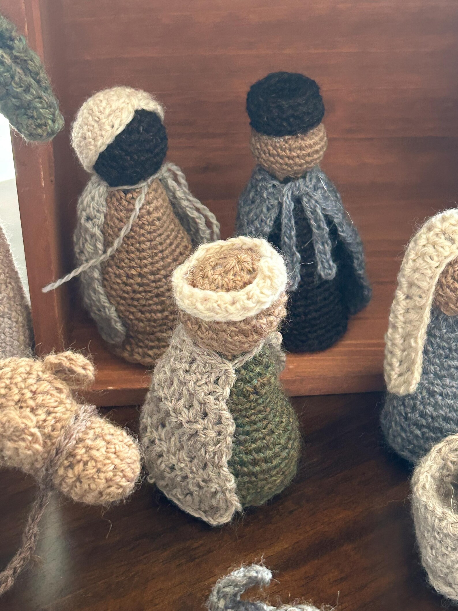 Crocheted Rustic Nativity Set 15 Piecesfree SHIPPING - Etsy