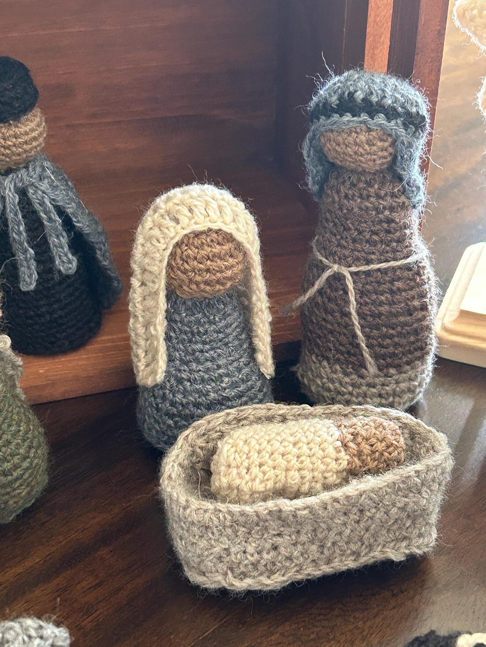 Crocheted Rustic Nativity Set 15 Piecesfree SHIPPING - Etsy