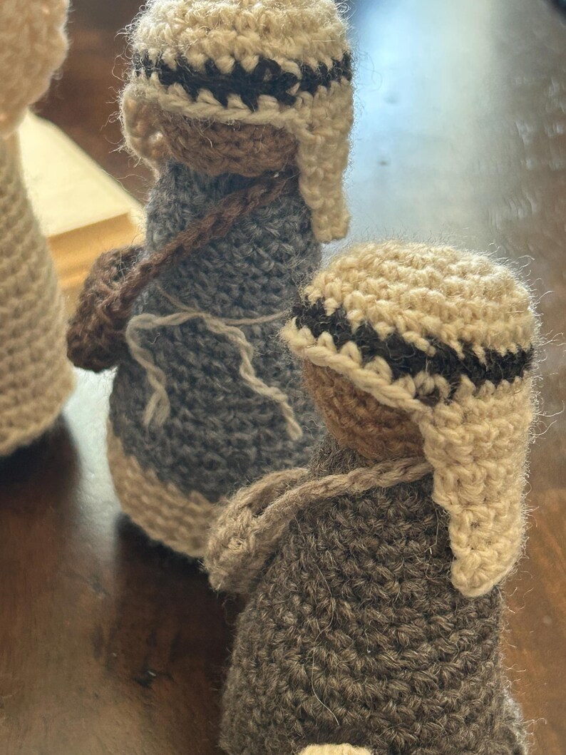 Crocheted Rustic Nativity Set 15 Piecesfree SHIPPING - Etsy