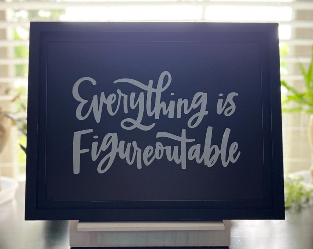 Everything is Figureoutable Sign. - Etsy