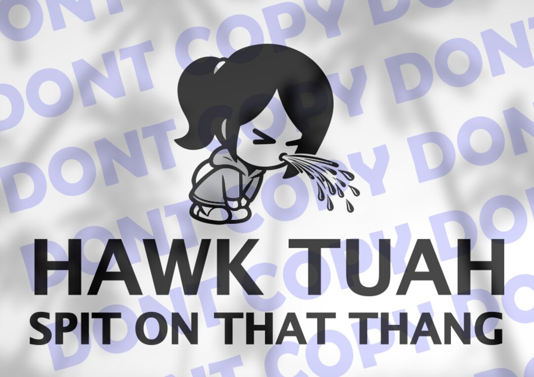 HAWK TUAH 2024 PNG Digital Spit on That Thang, Truck Sticker, Car ...
