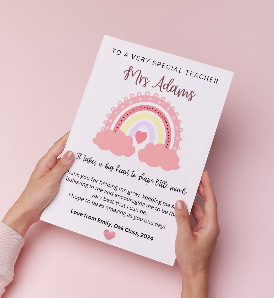 Printable Teachers Personalised Leaving Thank You Gift Teacher Poem ...